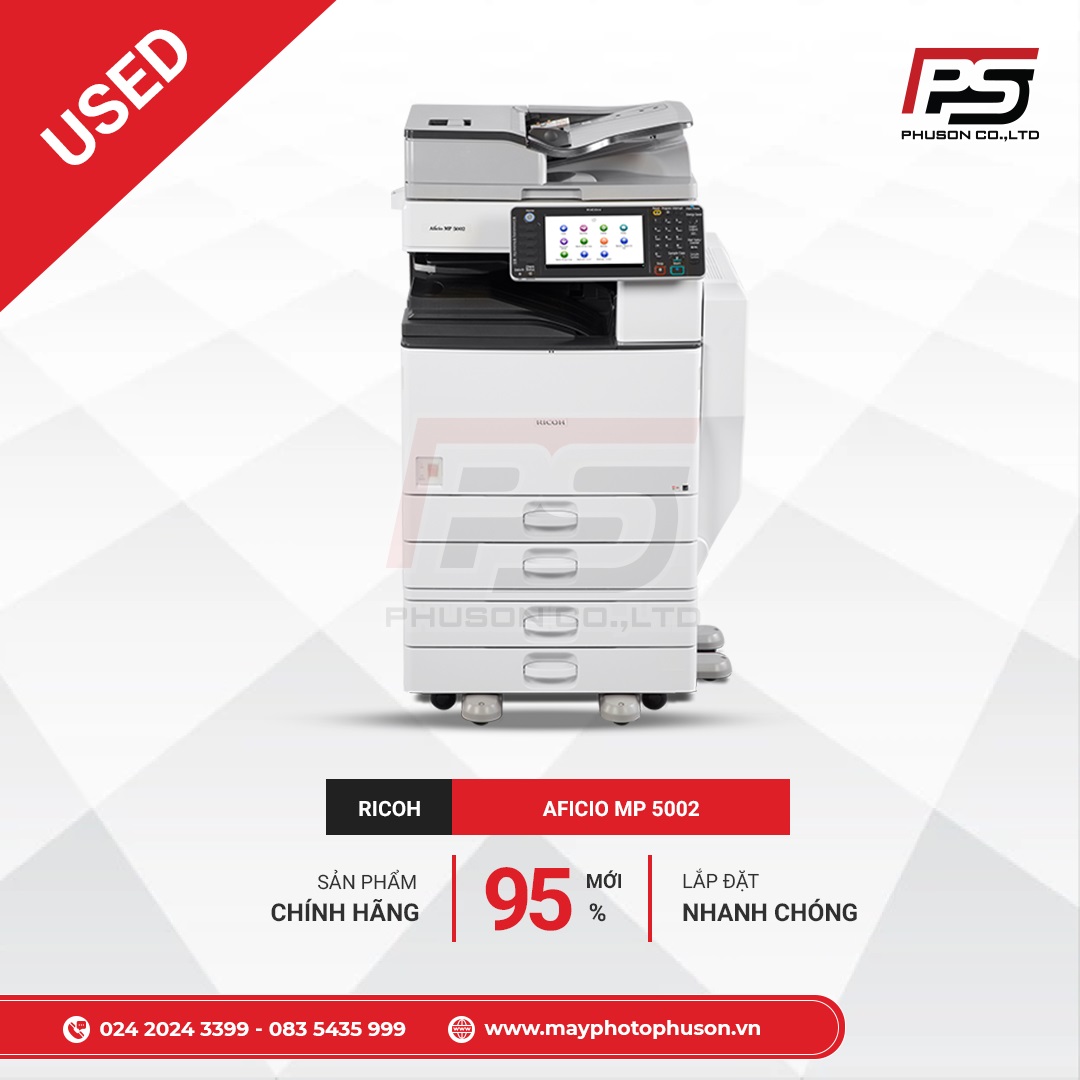 Ricoh Aficio MP 5002 | Máy Photocopy bãi giá rẻ | Phú Sơn Group